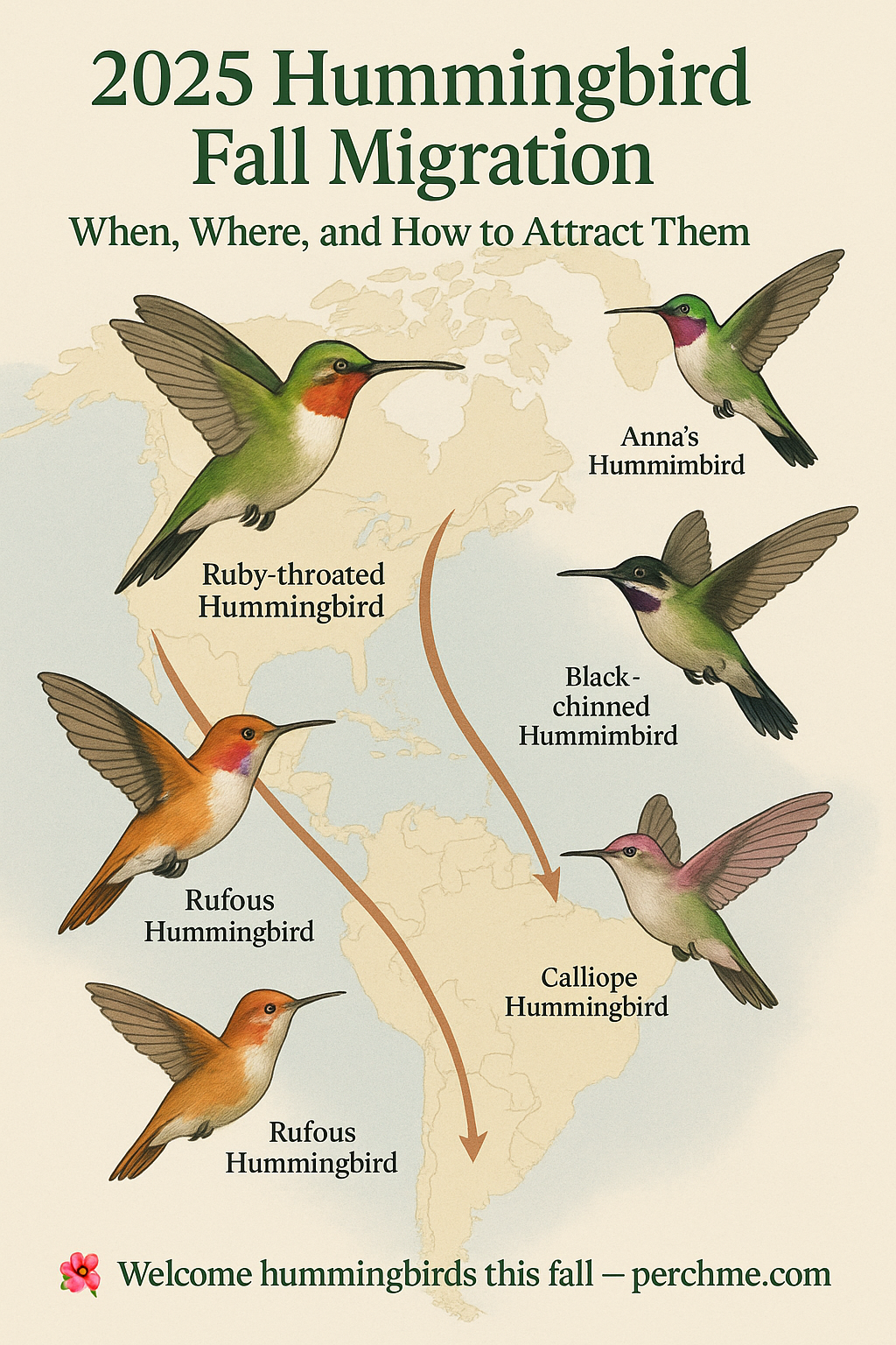 2025 Hummingbird Fall Migration: When, Where, and How to Attract Them