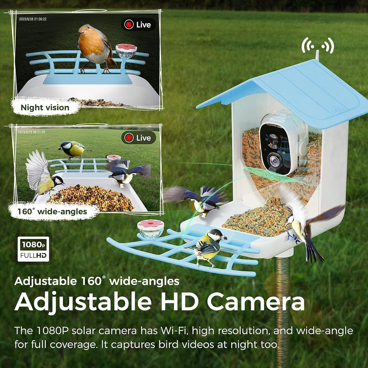 PerchMe Smart Bird Feeder – Wireless 2K AI Camera & Solar Powered